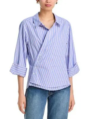 CISSA Striped Cotton Overshirt - Amalfi Stripe