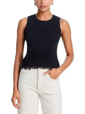 Rag & Bone Ayan Ribbed Tank - Black