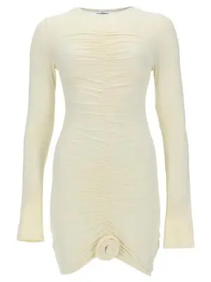 LA REVECHE Lillibet" Ruched Mini Dress - Ivory