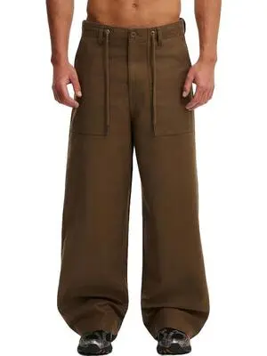 COTTON ON Super Baggy Utility Pant - Chocolate