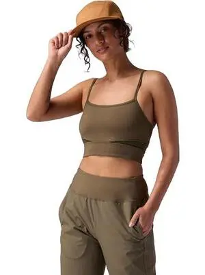 BACKCOUNTRY Destination Square Neck Bra Top - Kalamata