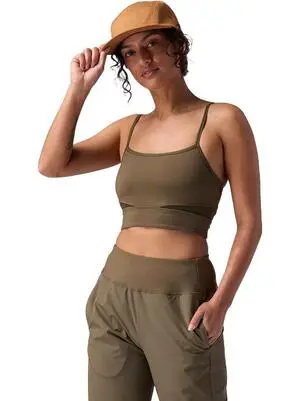BACKCOUNTRY Destination Square Neck Bra Top - Kalamata