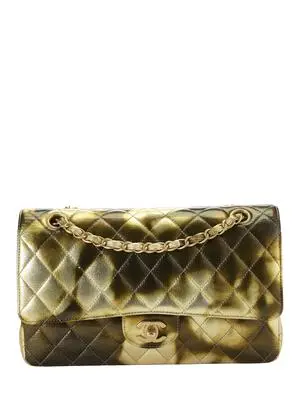 CHANEL Chanel Metallic Quilted Calfskin Classic Double Flap Medium