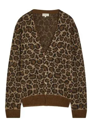 SECOND / LAYER Chevy Intarsia Mohair-blend Cardigan - Leopard