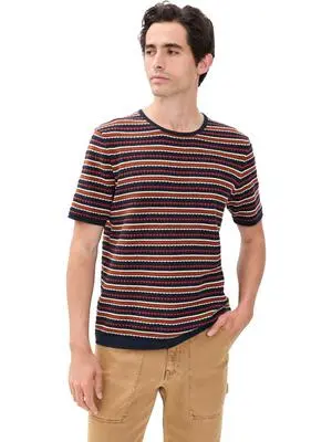 Nn07 Bari Striped Knit Tee - Navy Multi