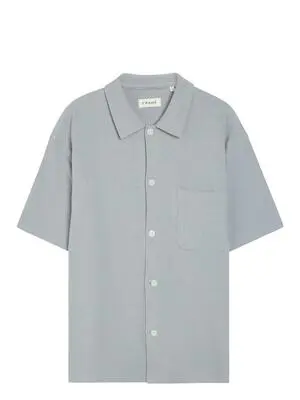 FRAME Textured-knit Cotton-blend Shirt - Grey