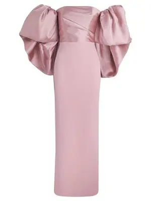 Solace London Satin-trim Floris Gown - Pink