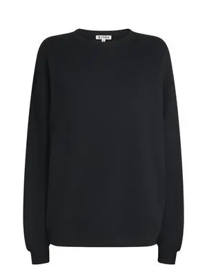 Eterne French Terry Oversized Sweatshirt - Black