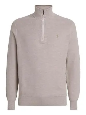 Polo Ralph Lauren Polo Ralph Lauren Cotton Half-Zip Sweater Brown