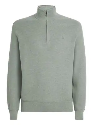 Polo Ralph Lauren Polo Ralph Lauren Cotton Half-Zip Sweater Green
