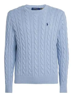 Polo Ralph Lauren Cotton Cable-knit Crewneck Sweater - Blue