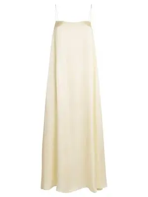 ANINE BING Silk-blend Mae Maxi Dress - Beige