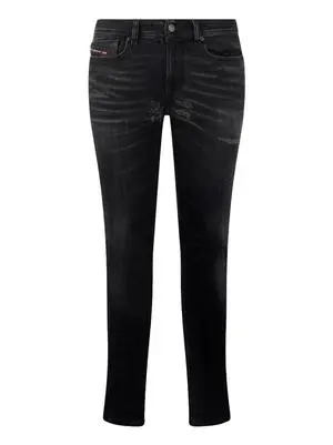 DIESEL® Distressed Skinny Fit Jeans - Black