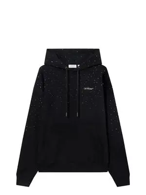 Off-White X Swarovski Crystal-embellished Hoodie - Black