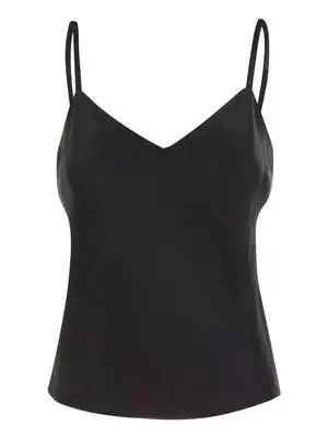 Vince Satin V-neck Camisole - Black