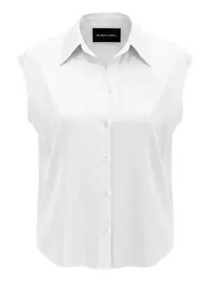 Black Label Sleeveless Shirt - White