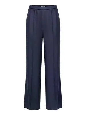 Black Label Pleated Wide-leg Trousers - Blue