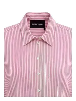 Black Label Striped Long-sleeve Shirt - Pink