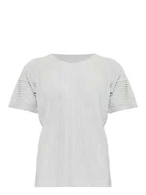 Issey Miyake Pleated T-shirt - Grey