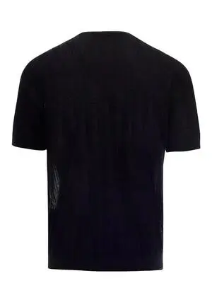 Emporio Armani Ribbed-knit T-shirt - Black