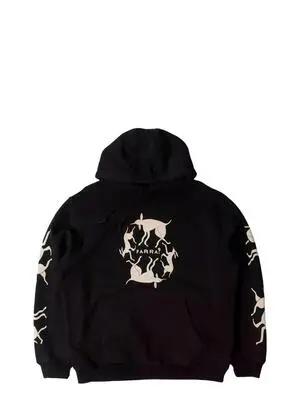 PARRA Graphic Print Hoodie - Black