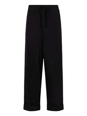 THE ROW Delano Drawstring Trousers - Black