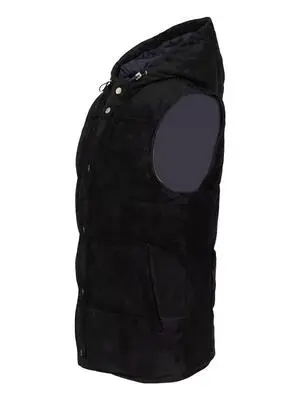AL DUCA D’AOSTA 1902 Quilted Suede Gilet - Blue