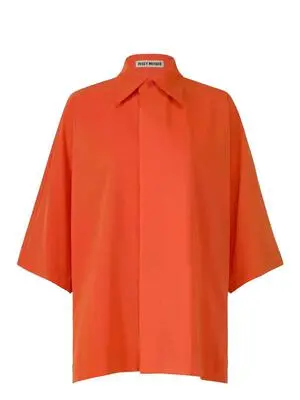 Issey Miyake Short Sleeve Spread Collar Shirt - Red