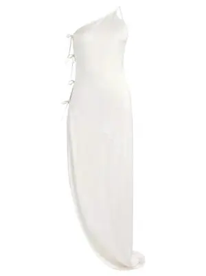 Rick Owens Taco One-shoulder Side-tie Maxi Dress - Neutrals