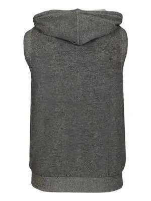 AL DUCA D’AOSTA 1902 Knitted Sleeveless Hoodie - Grey