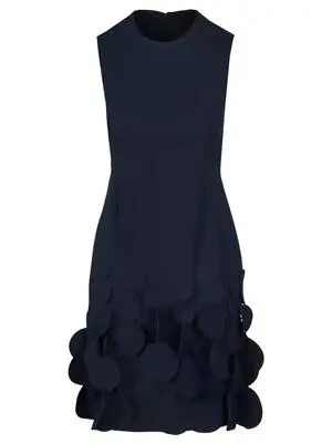 Catherine Regehr Jackie Appliqué Crepe Dress - Blue