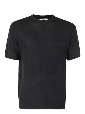 KANGRA Knitted Short-sleeve T-shirt - Black