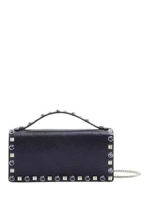 Valentino Garavani Rockstud Embellished Shoulder Bag - Blue