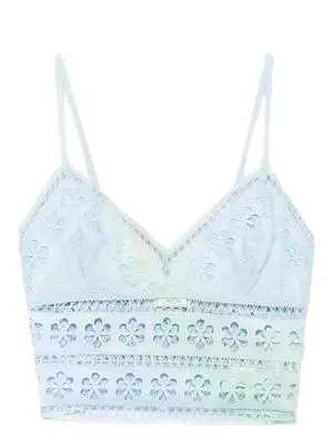 Charo Ruiz Ibiza Melie Guipure-lace Top - Blue