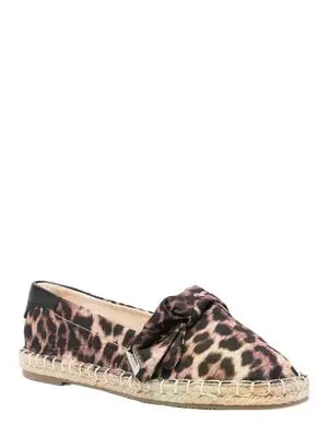 Liu Jo Leopard-print Knot-detail Espadrilles - Brown