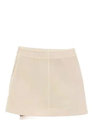 Closed Wrap-style Skirt - Neutrals