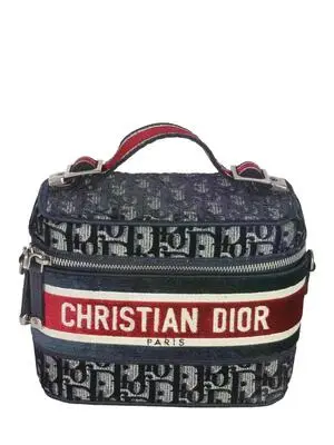 Dior Diortravel Oblique-monogram Make-up Bag - Blue