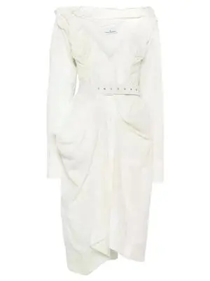 VIVIENNE WESTWOOD Kendall Belted Midi Dress - Neutrals