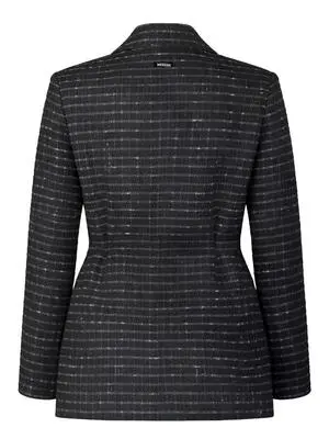 MSGM Checked Single-breasted Blazer - Black