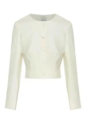 Posse Elspeth Cropped Wool Jacket - Neutrals