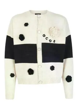 Gcds Hello Kitty Crochet Cardigan - Neutrals