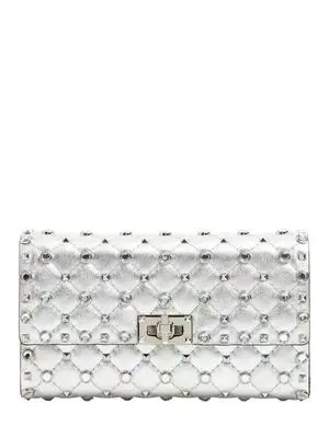 Valentino Garavani Rockstud Spike Shoulder Bag - Silver