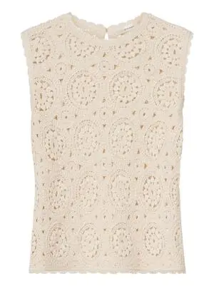 FRAME Crochet Cotton Top