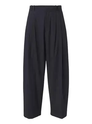 Studio Nicholson Line Cotton Wide-leg Pants - Blue