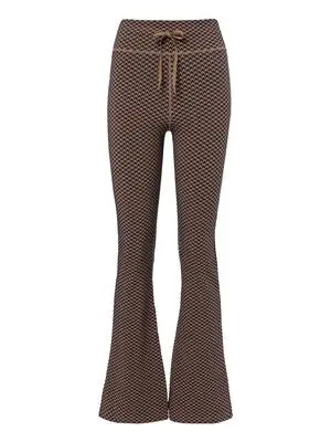 The Upside Houndstooth Florence Flared Pants - Brown