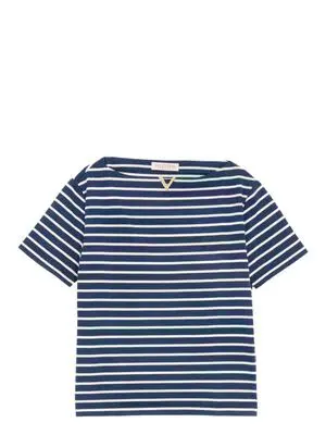 Valentino Garavani Vgold Cotton T-shirt - Blue