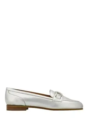 FERRAGAMO Ferragamo Gancini Ornament Moccasins Silver