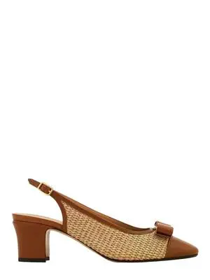 FERRAGAMO Vara Bow Slingbacks - Brown
