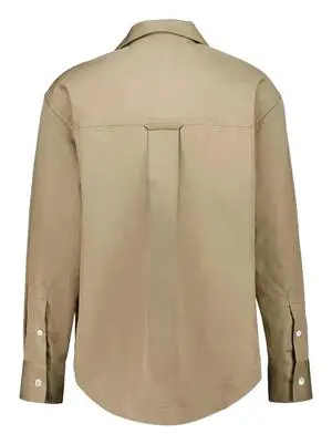 AMI Paris Beige Cotton Camp Collar Shirt - Neutrals
