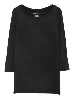 Majestic Filatures Pleated Back T-shirt - Black